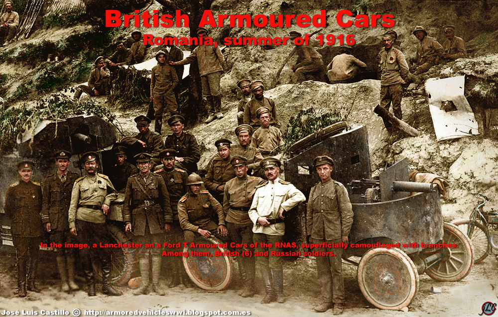 Armored Vehicles of the WWI: British Lanchester and Ford T Armoured ...