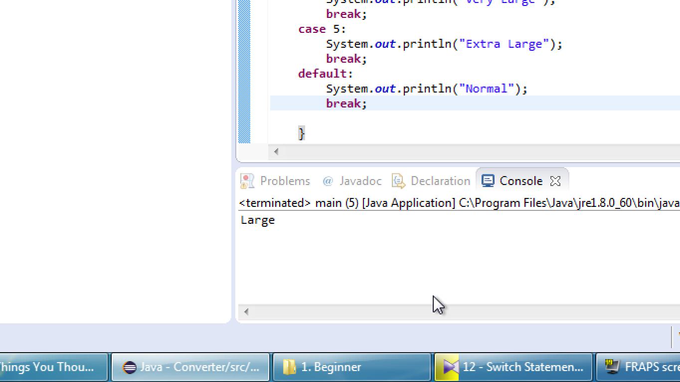 Learn Basic Java: Switch Statements