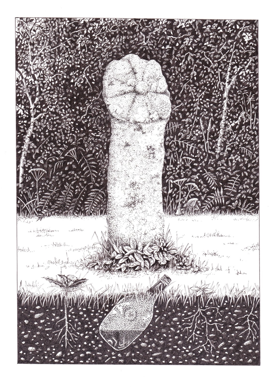 Cornish Folklore - Lien Gwerin a Gernow: Bossiney cross witch bottles