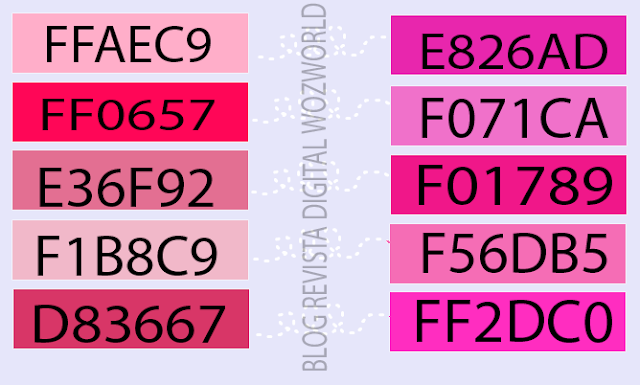Código de cores - Rosa ~ Blog Revista Digital Woozworld
