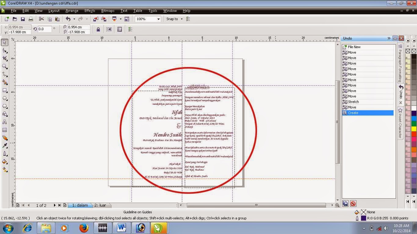 Cara Setting Blanko Undangan
