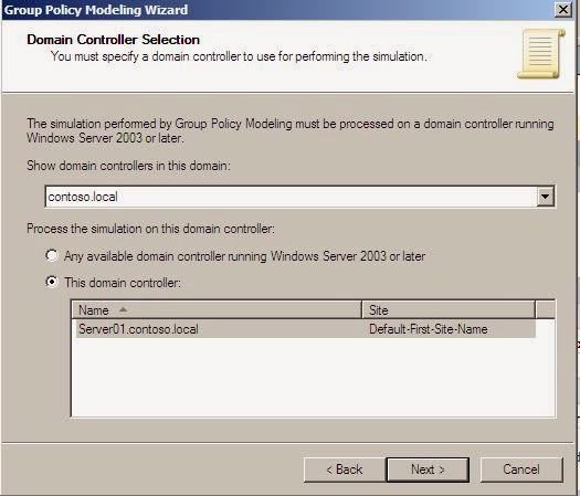 Windows 2008 Serwer -Śledzenie wyników zasad grup -Group Policy Result ...