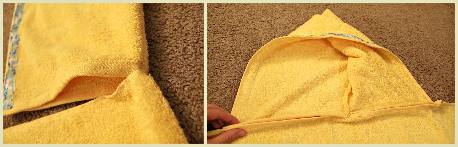 How to Sew a Super Simple Hooded Bathroom Towel