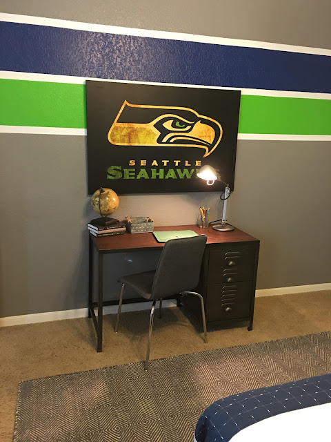 Cammie Malaga Interiors: Boys Seattle Seahawks room