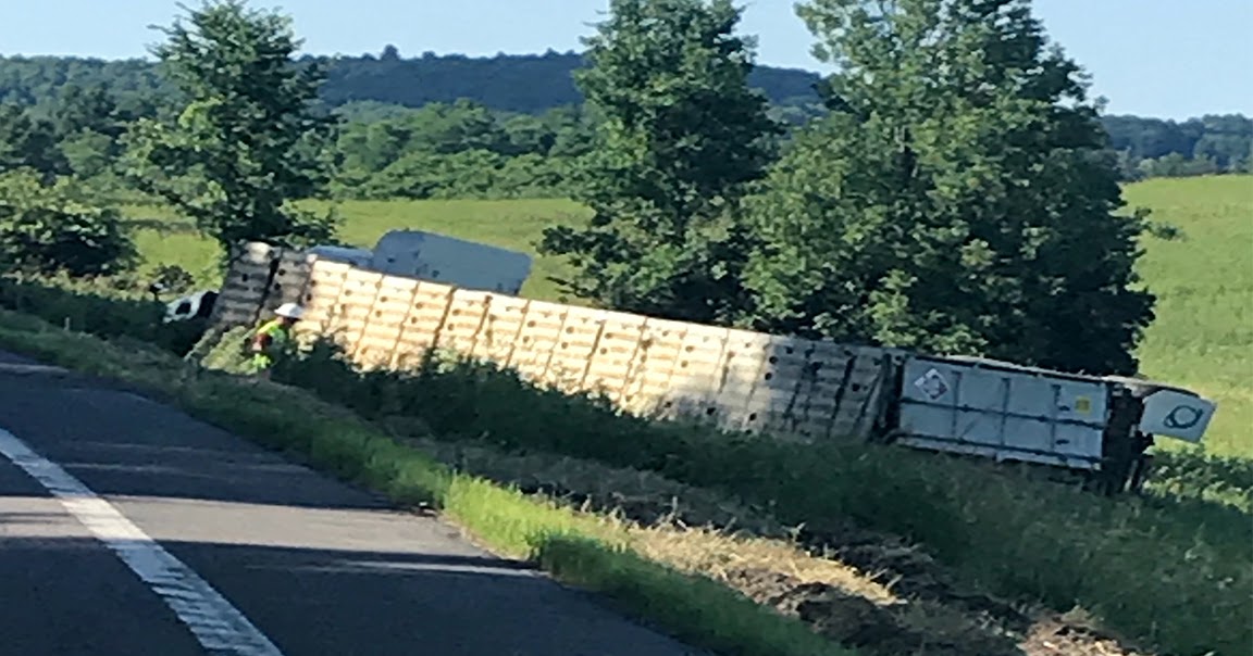 BillHustonBlog: ANOTHER XNG rollover crash in Otsego County // #BombTrucks