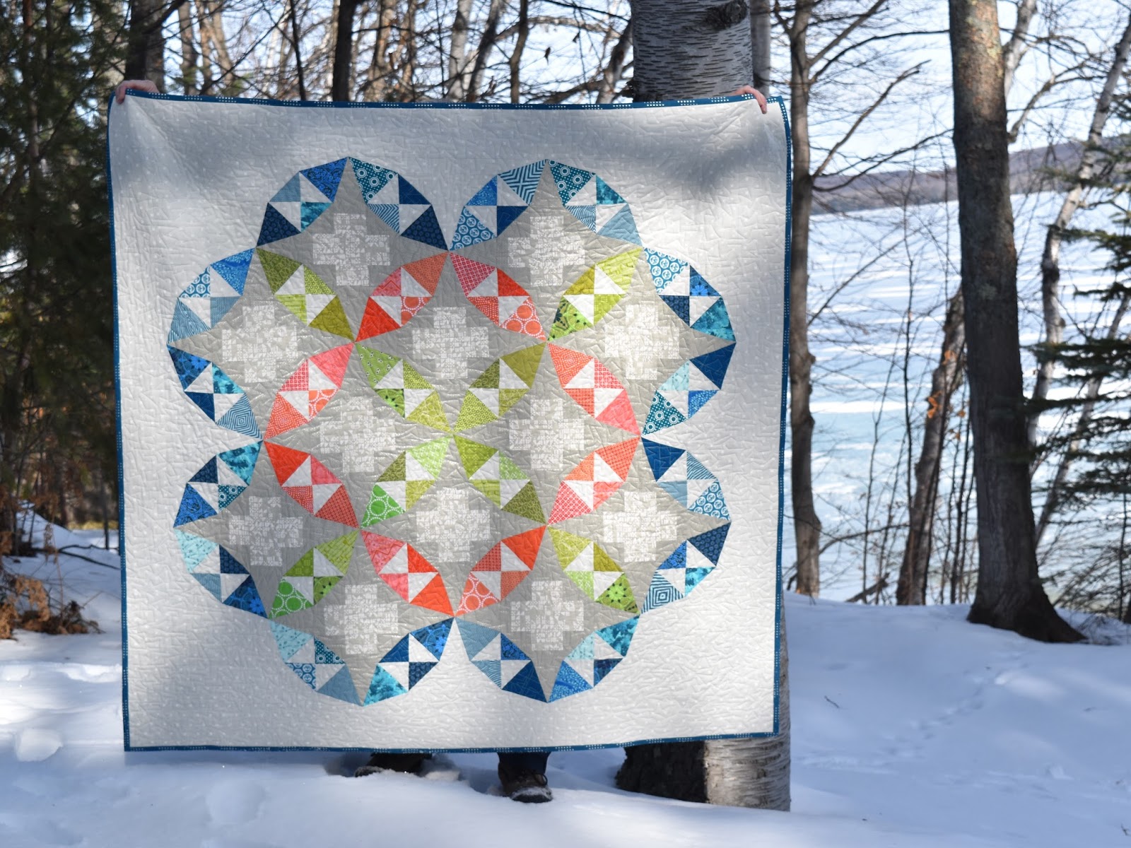 runsewfun: modern plus sign quilts - kaleidoscope plus