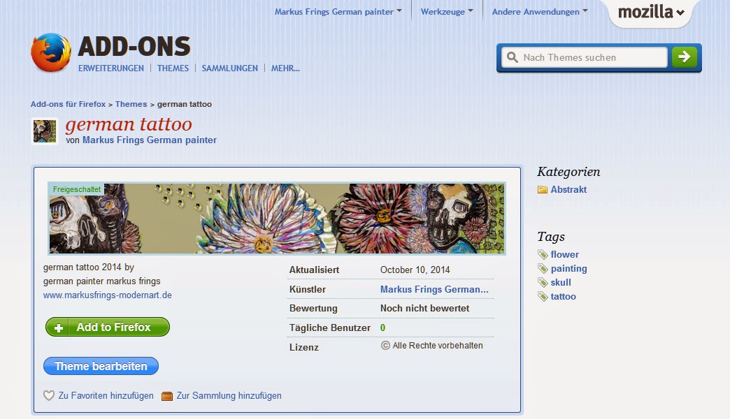 German painter Markus Frings