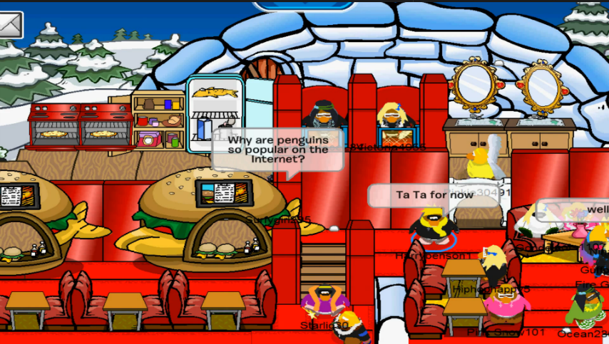 Club Penguin Igloo Ideas: Retro Igloo Ideas