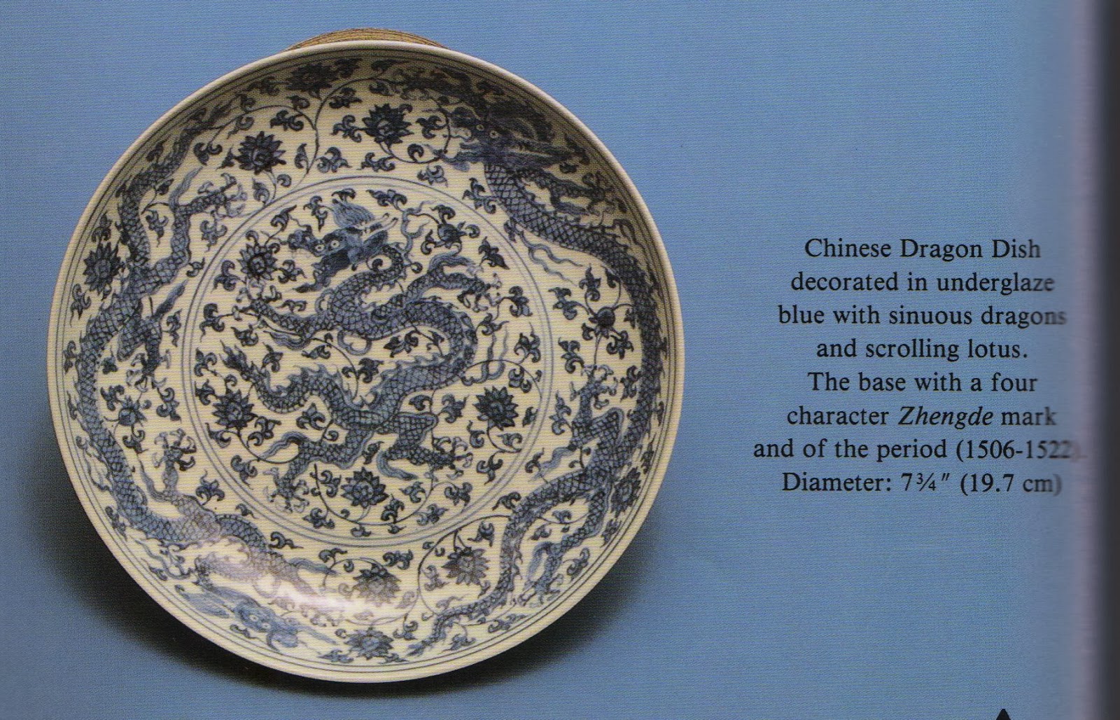Emperors Antique: A Chinese Dragon Dish Decorated In Underglaze Blue ...