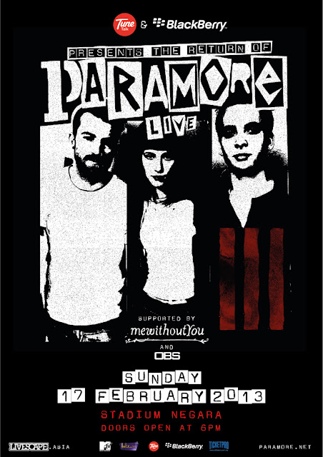 ZeroPlan Malaysia: Paramore Live in Kuala Lumpur 2013