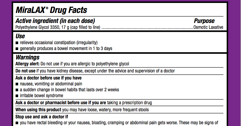 Everyday Toxins: MiraLAX: Miracle or Malpractice?