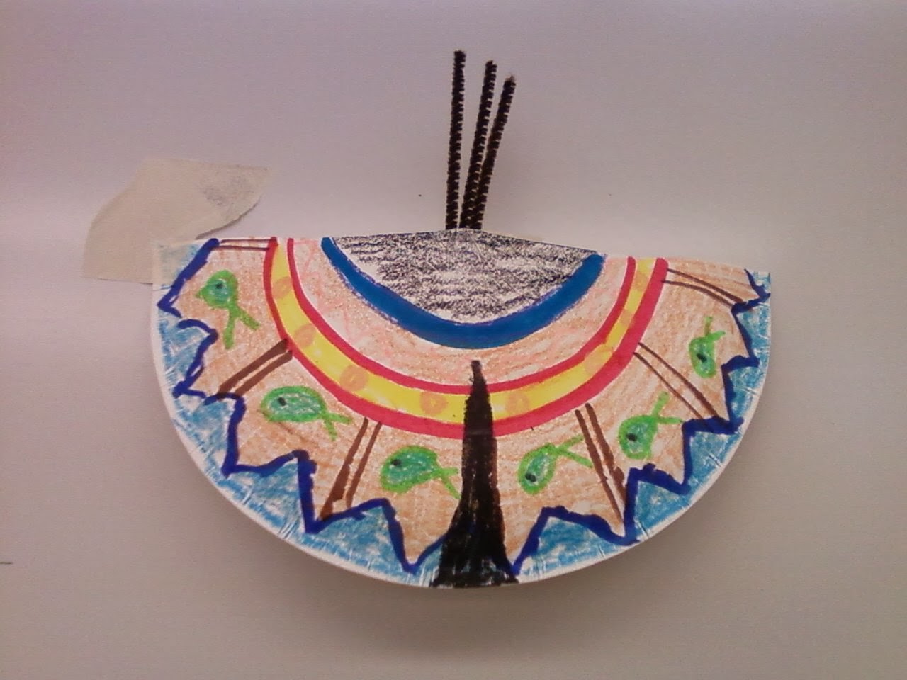 PPPS Elementary Art Rooms: Native American Paper Plate Tepee Second Grade