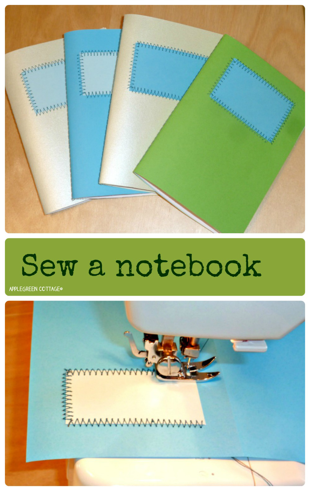 How To Make Your Own Notebook - AppleGreen Cottage