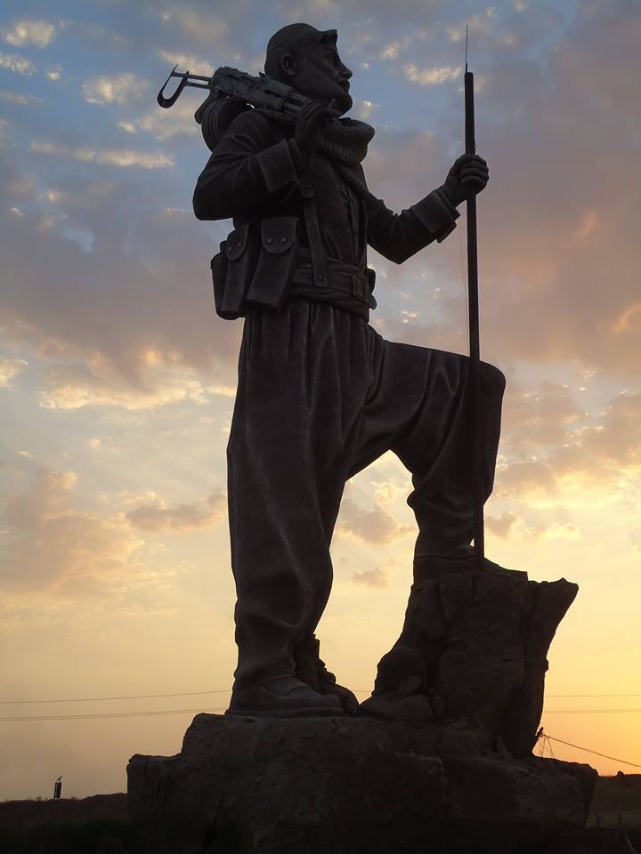 kurdistanart: Peshmerga statue in Kirkuk south of Kurdistan پەیکەری ...