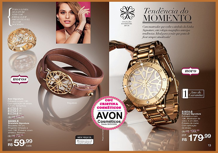 C&C Cristina Cosméticos: COLEÇÃO SIGNATURE AVON