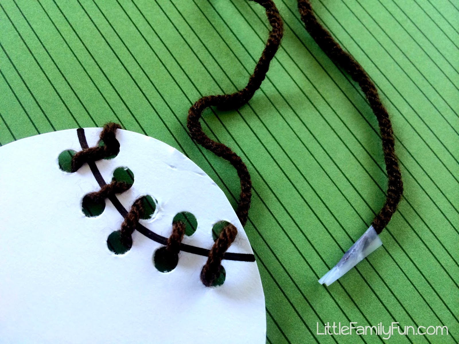 Little Family Fun: Baseball Lacing Activity for Kids