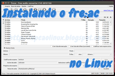 Instalando o conversor de áudio fre:ac no Linux