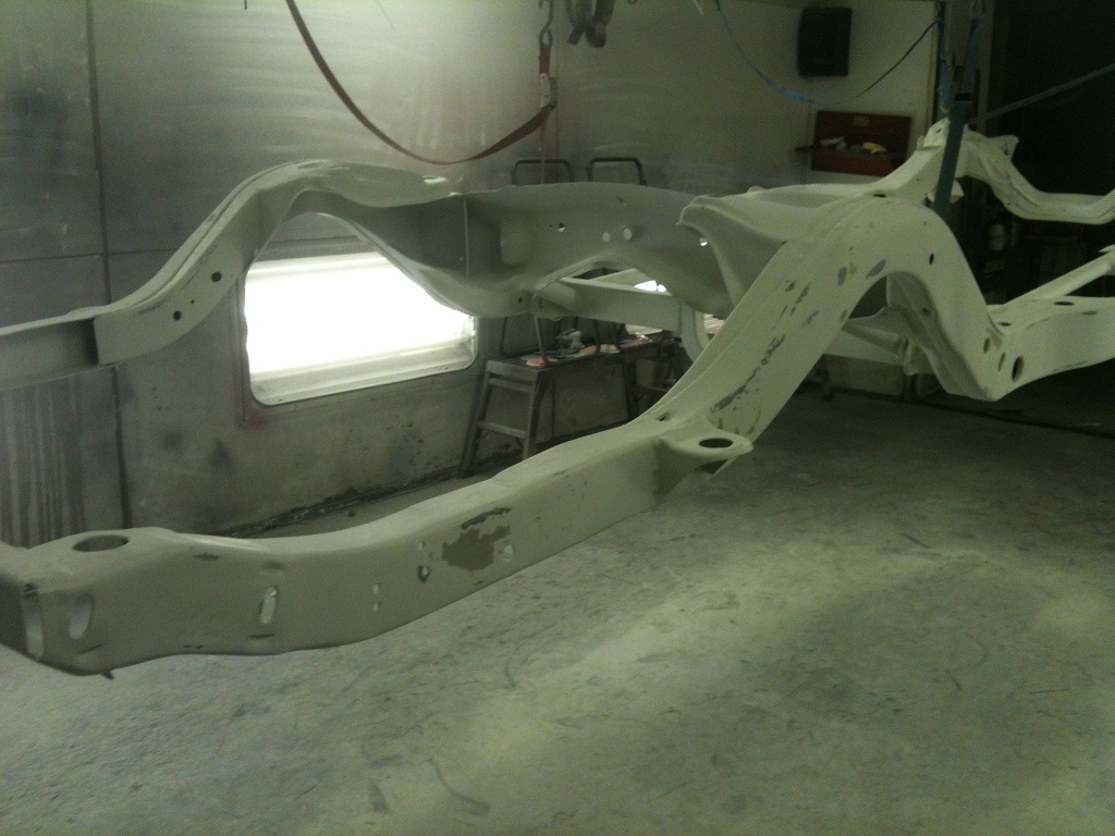 The making of Steve's 1966 Chevelle SS: Frame is painted!