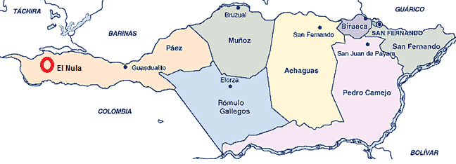 Mapa del estado apure - Imagui