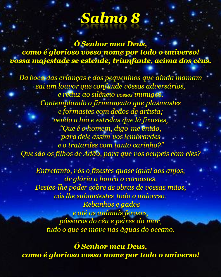 SOMOS DO BEM: Salmo 8 - O Templo da Criação