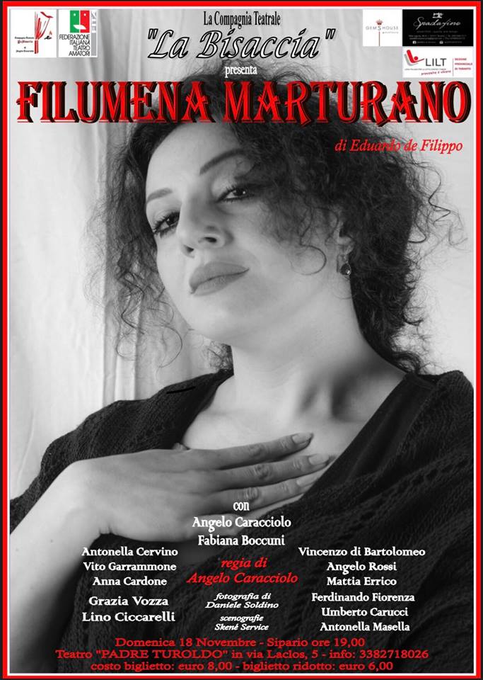 Taranto - Al Turoldo "Filomena Marturano" con la compagna "La Bisaccia"