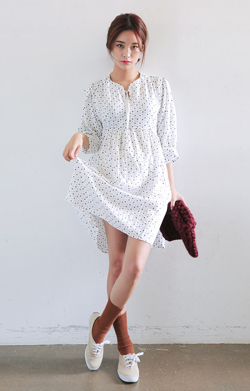 [Stylenanda] Sparkle Print Dress | KSTYLICK - Latest Korean Fashion | K ...