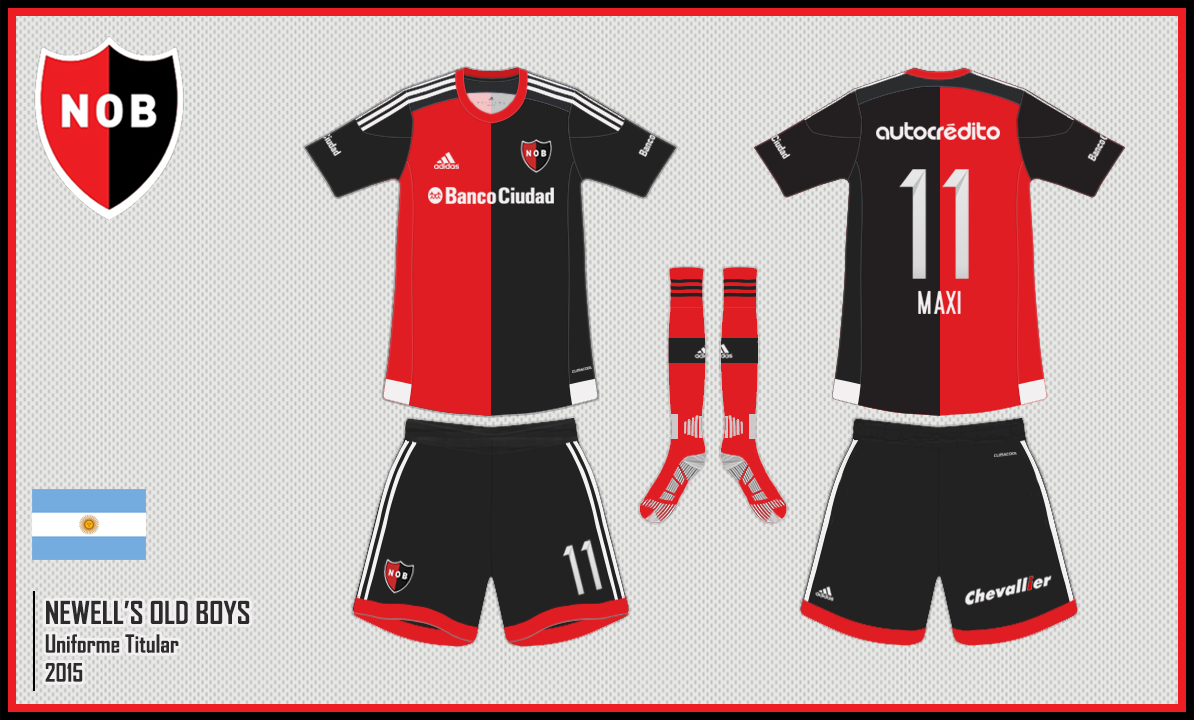 Niiko Kits: Newell's Old Boys (ARG) 2015-16 [Home Kit]