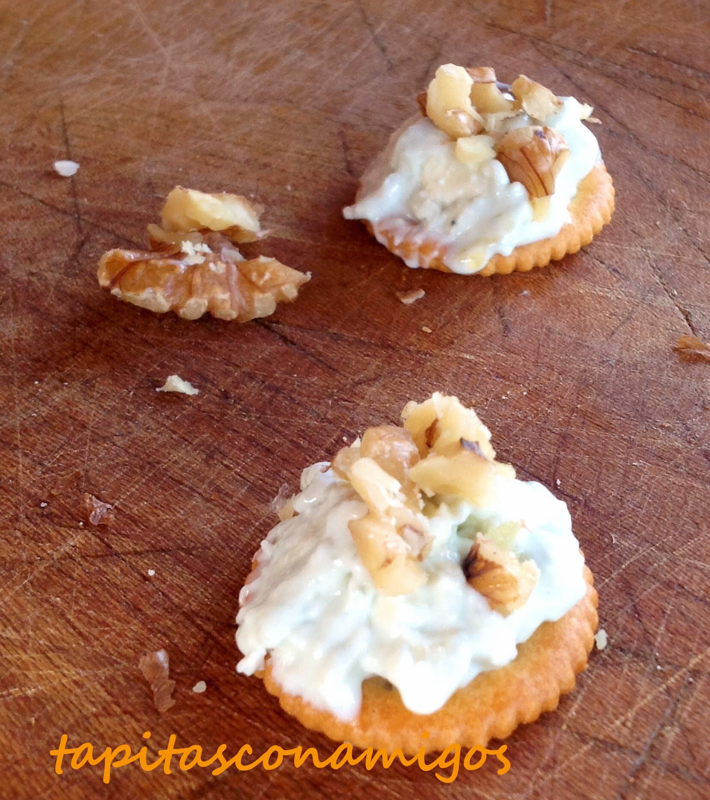 Crema de queso con nueces