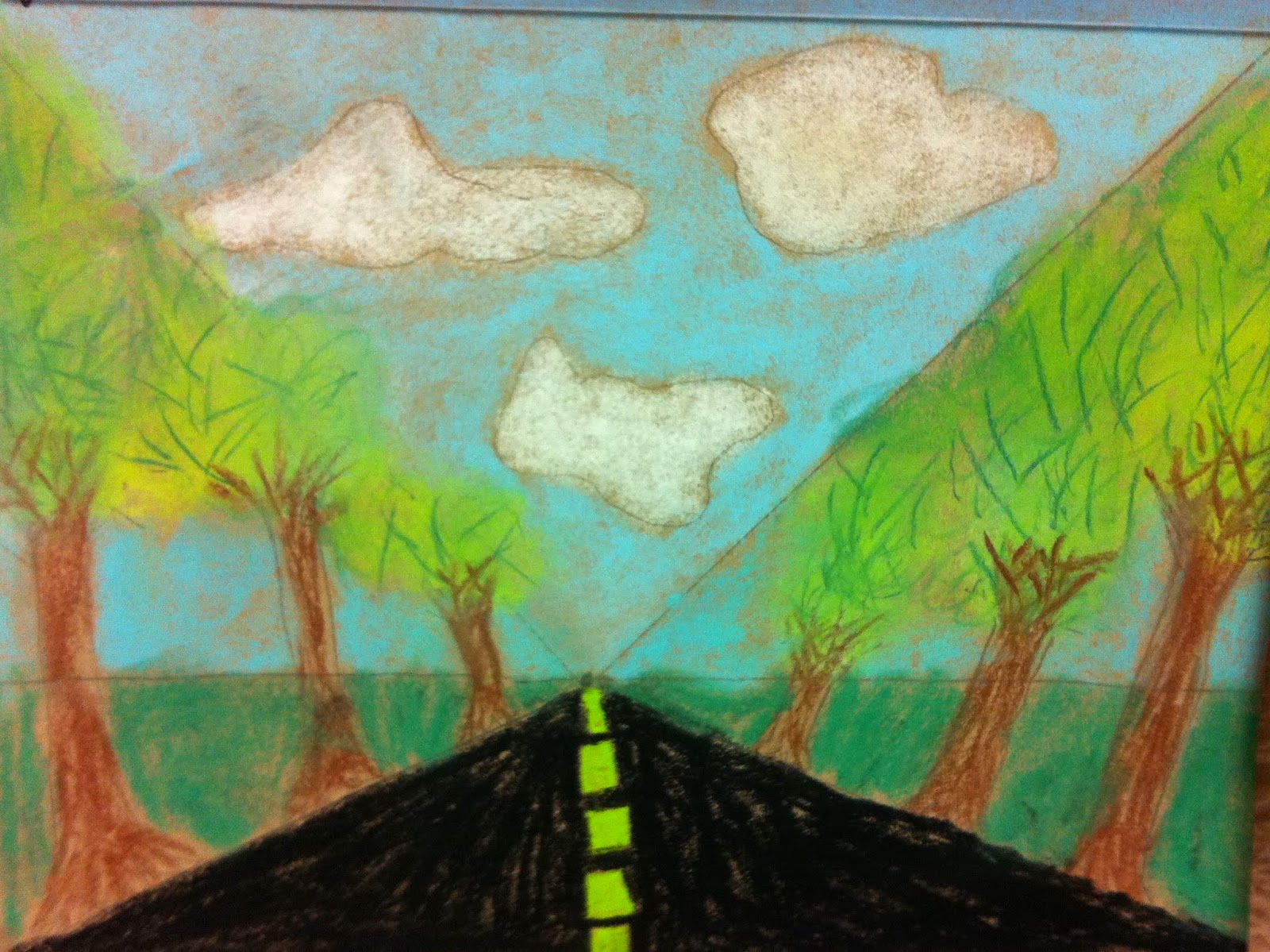 My Wishes are Horses...: One Point Perspective Trees