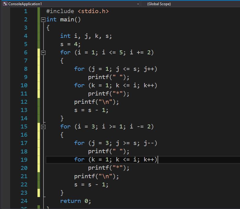 Project Arduino,C#,MATLAB,Python,C/C++: เฉลย C ปิรามิด