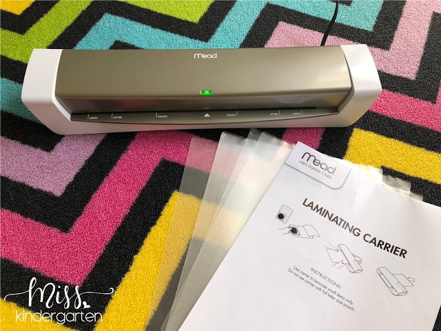 Laminating Classroom Materials with Mead - Miss Kindergarten