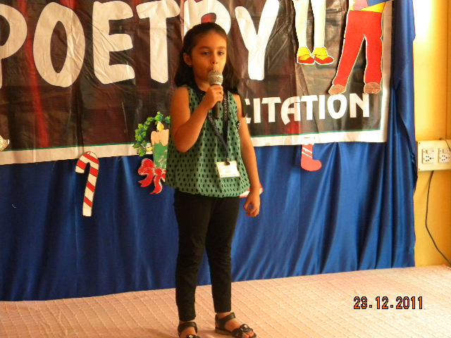 On the top of the World...: Poetry Recitation Competition for Jr.Kg.