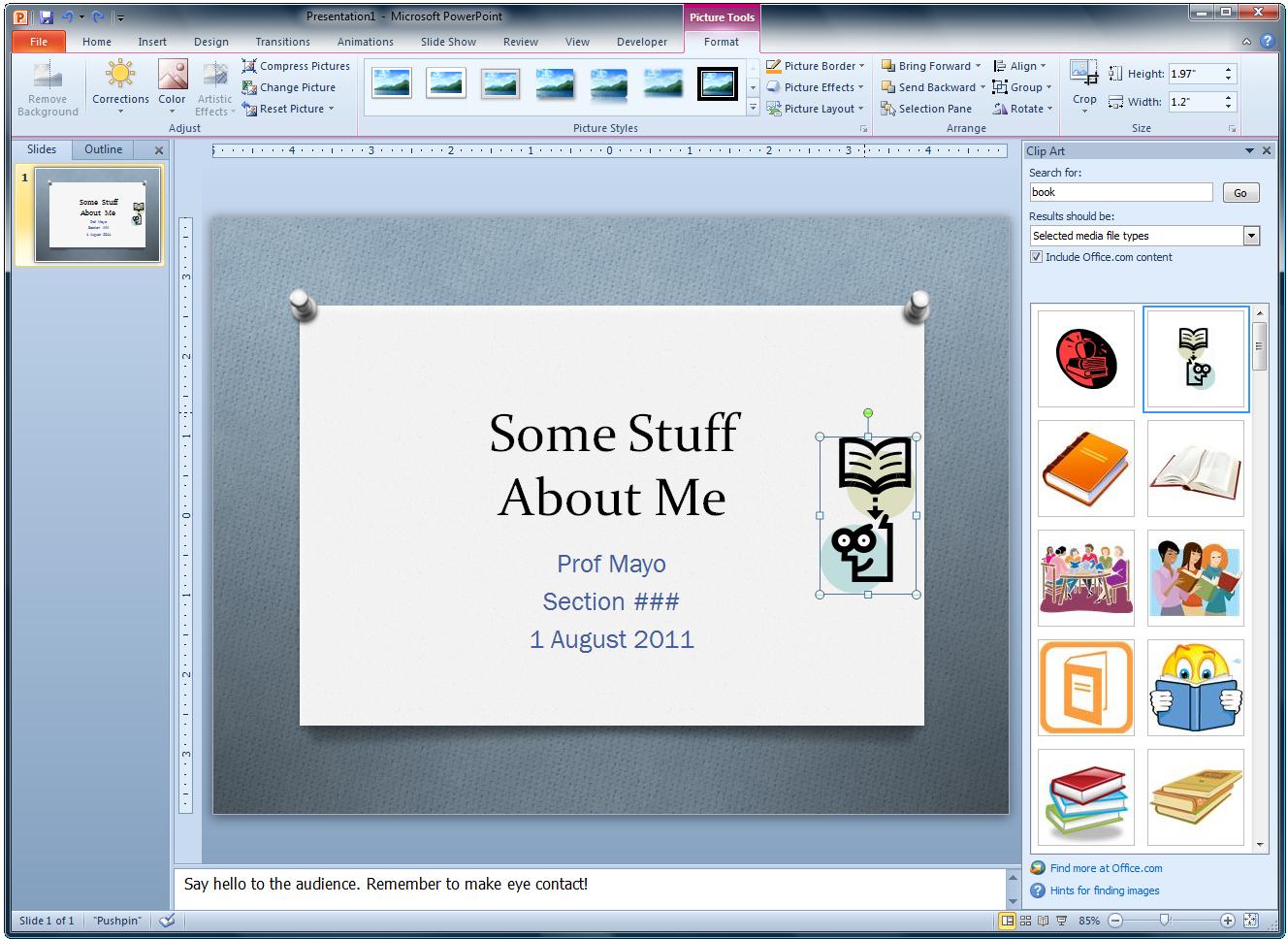 prof m's information technology: PowerPoint assignment