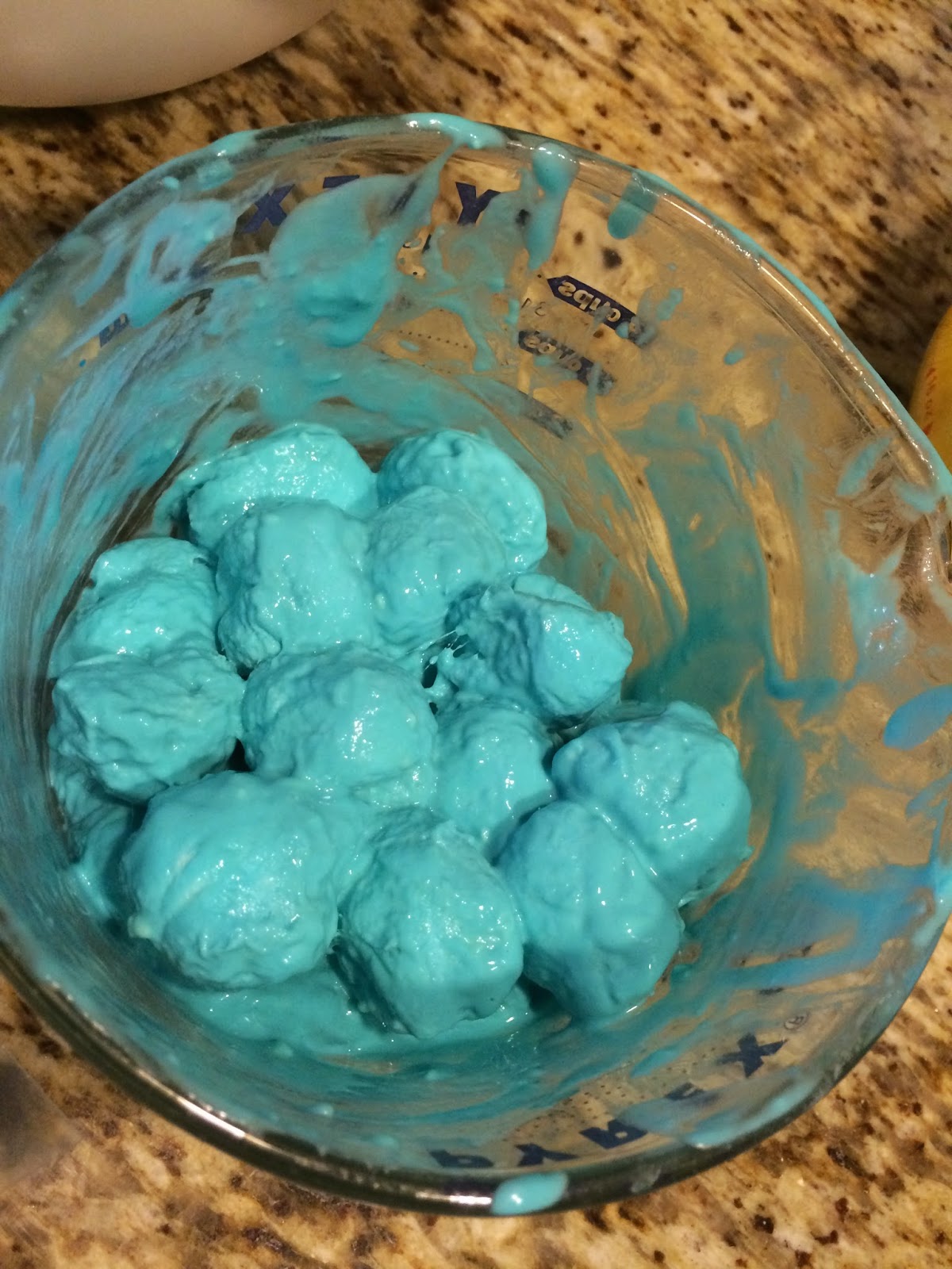 Two Much Fun Baked Cotton Ball Easter Eggs
