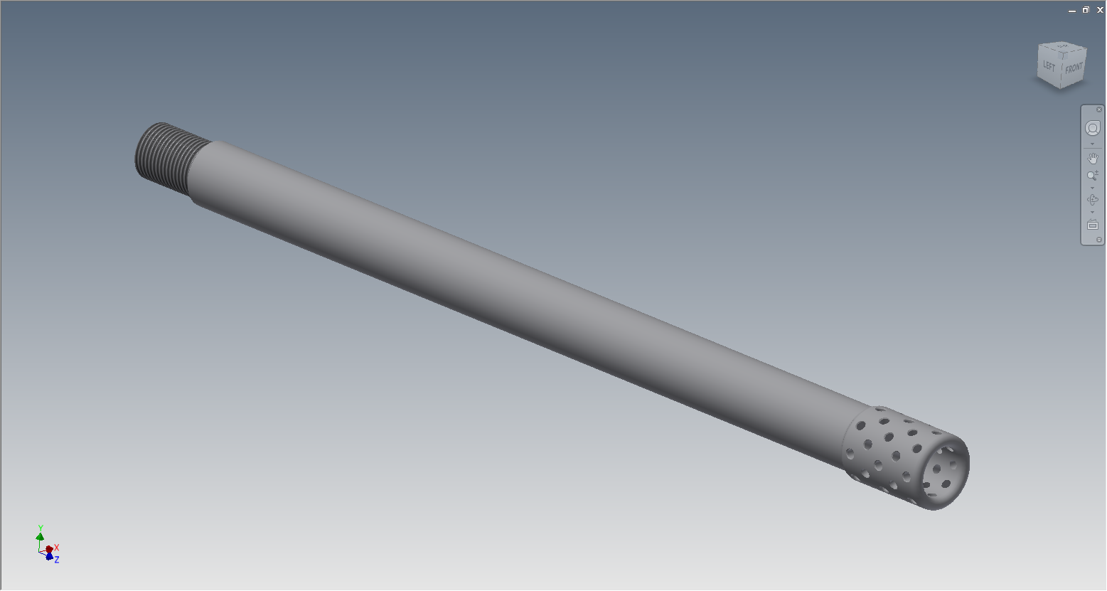 A long shot of the barrel