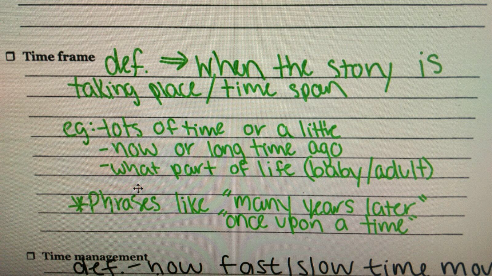 Mr. Martin's English--2019-2020: English 10 Honors Notes--Time Frame