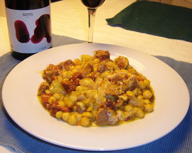 Cap-i-pota amb cigrons.