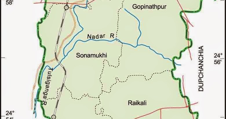 Akkelpur Upazila Map, Joypurhat District, Bangladesh
