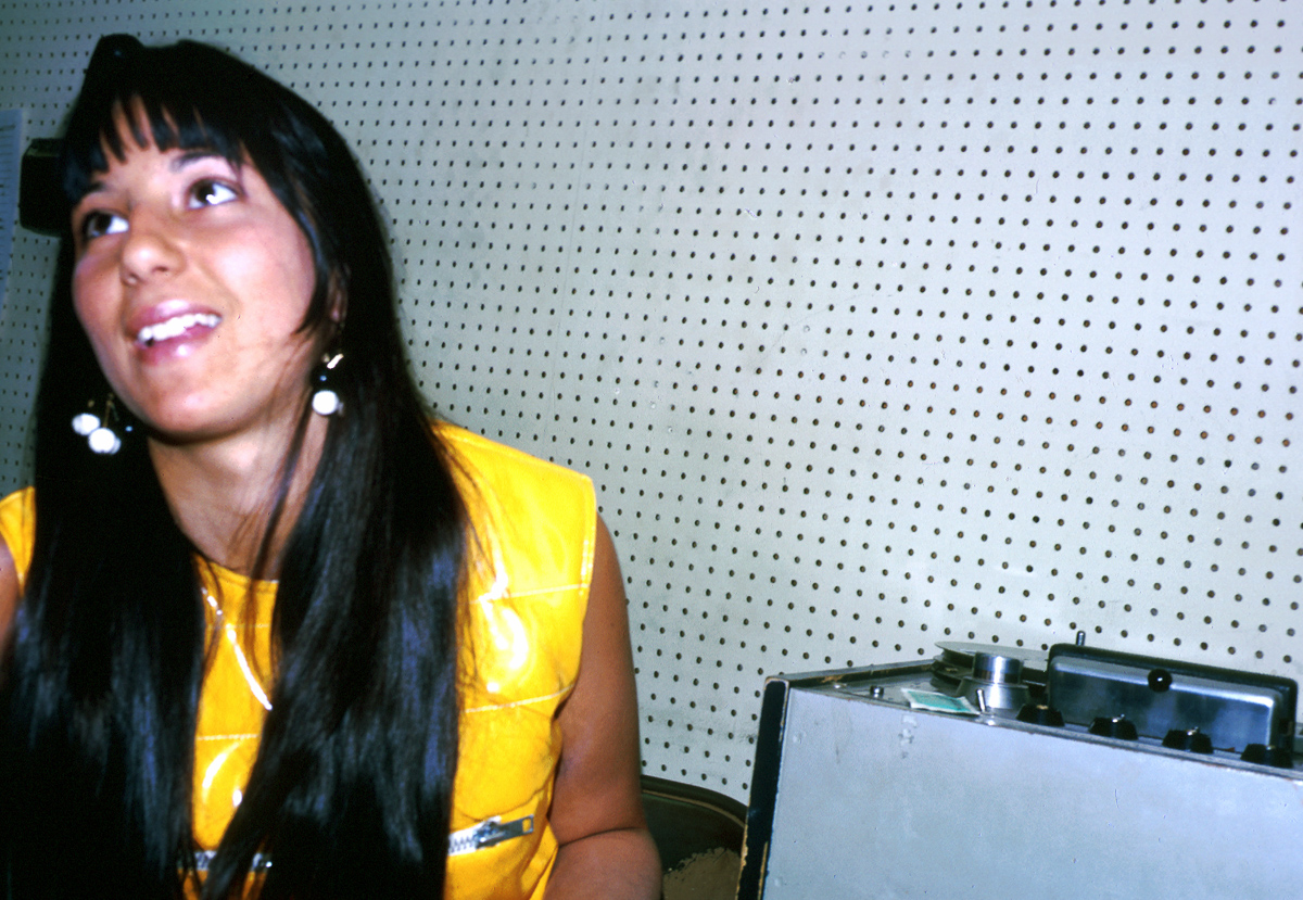 Rare Candid Photographs of 19-Year-Old Cher Records in the Studio in ...