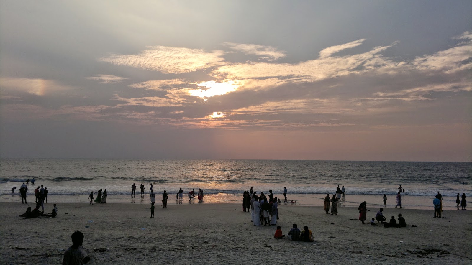 chellanam: sunset view from chellanam fishing harbour