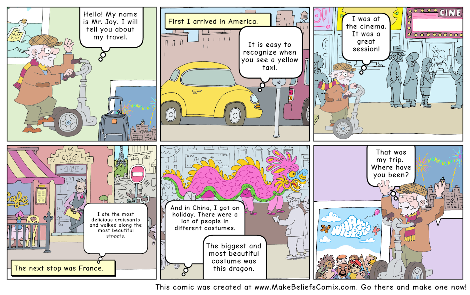 ⇒ Storytelling "Traveling" (Make Beliefs Comix )