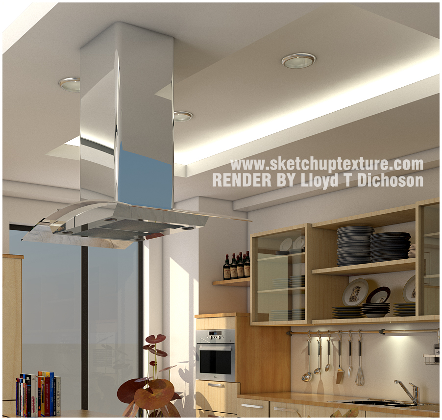 SKETCHUP TEXTURE: FREE SKETCHUP 3D SCENE KITCHEN AREA