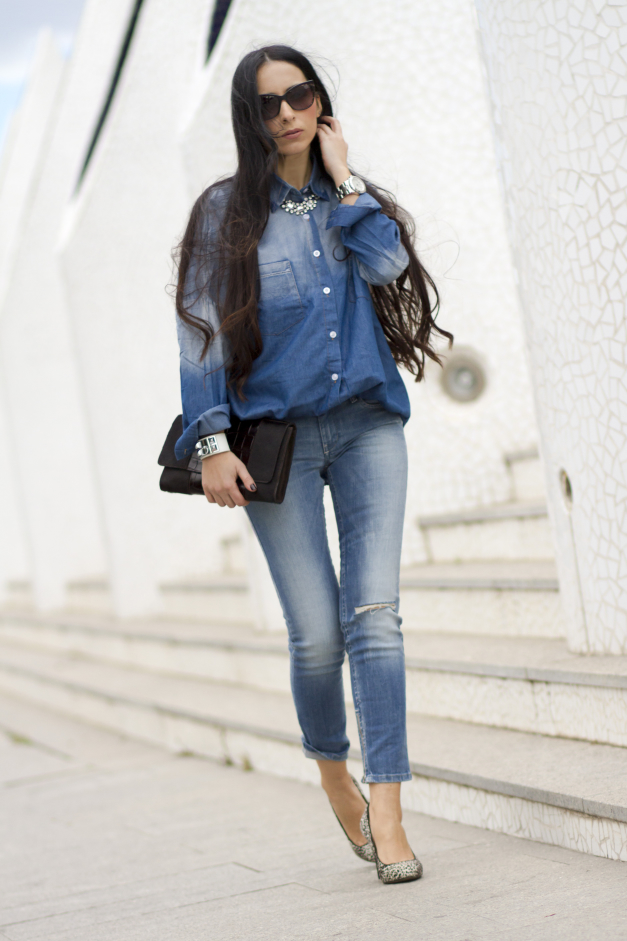 DENIM ON DENIM | With Or Without Shoes - Blog Influencer Moda Valencia ...