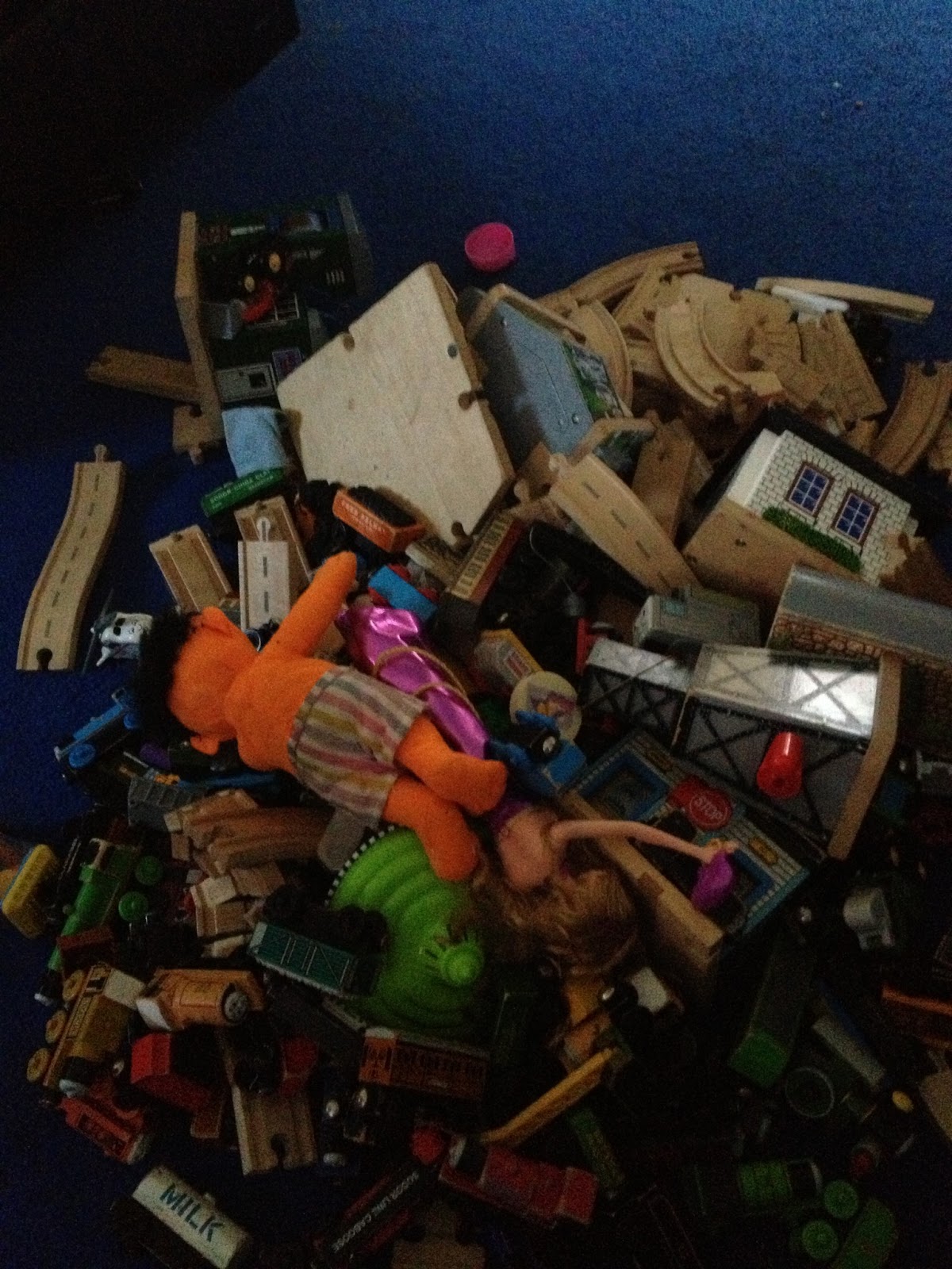 Mellywood's Mansion: Kids Toy Train Table - Upcycled Coffee Table