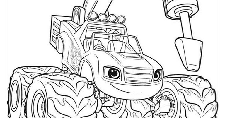 Gambar Mewarnai Mobil Blaze