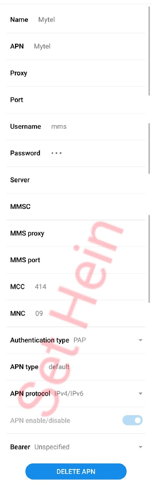Mytel Internet Setting ခ်ိန္ နည္း