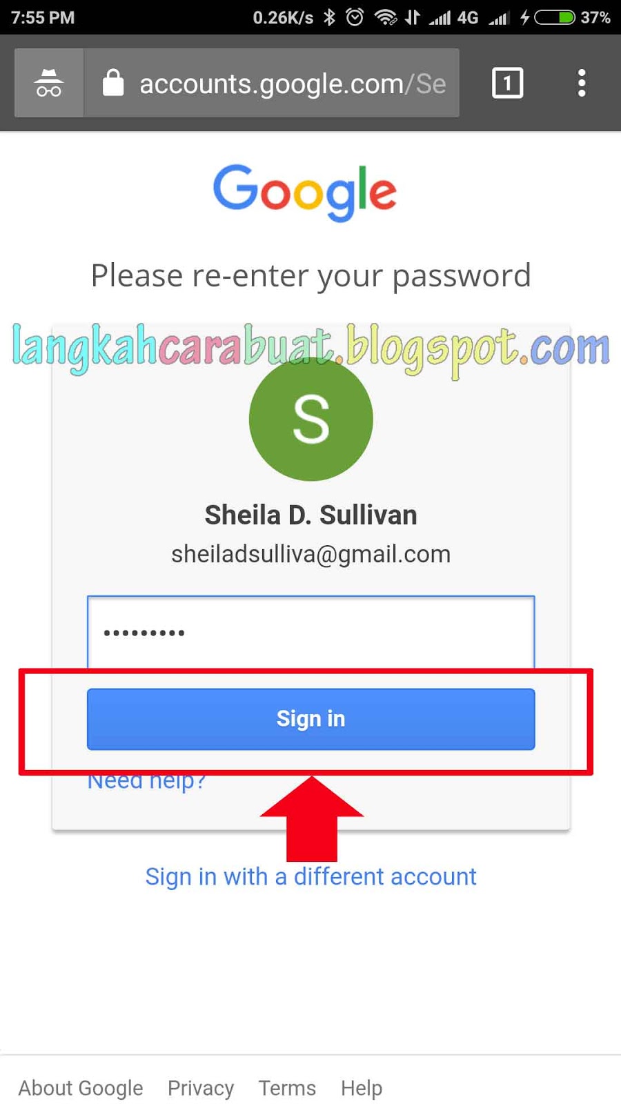 Cara Ganti Kata Sandi Akun Google Menggunakan HP Lengkap Dengan Gambar ...