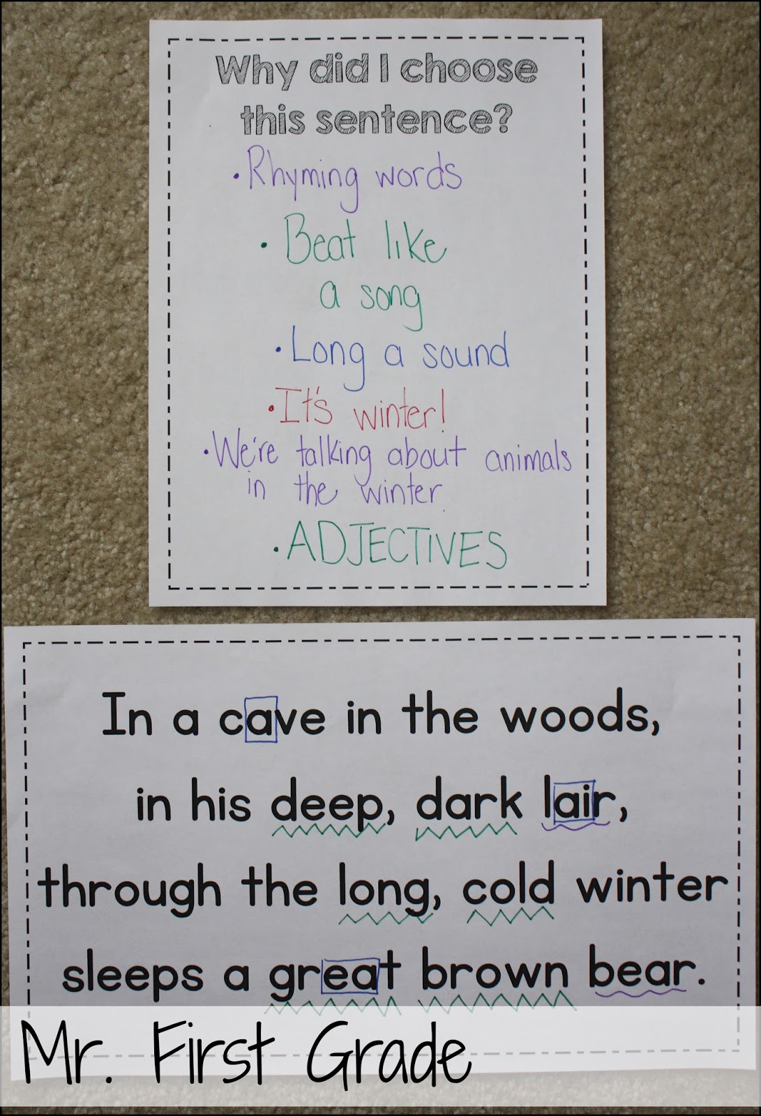 Mr. First Grade: Mentor Sentences!