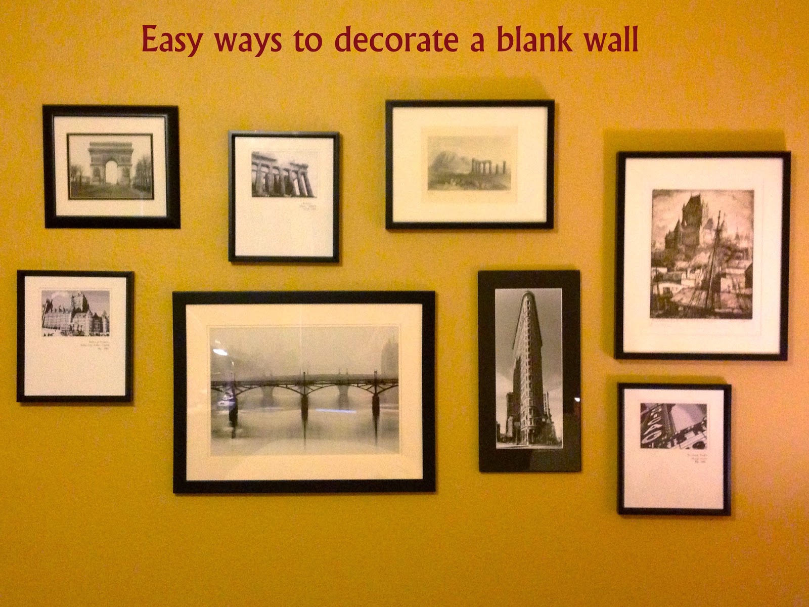 Easy ways to decorate a blank wall ~ Home Decors