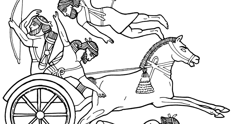 Coloring Page of Assyrians in Battle | Color The Bible